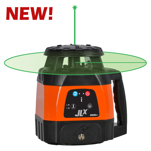 JLX® Horizontal/Vertical Tracking Rotary Laser Kit with GreenBrite ...