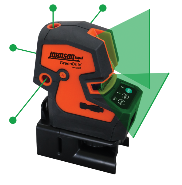 Johnson Level 40-6688 Self-Leveling Combination Green Cross-Line and ...