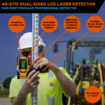 Two-Sided Laser Detector w/Clamp for Red Beam Rotating Lasers | Johnson ...