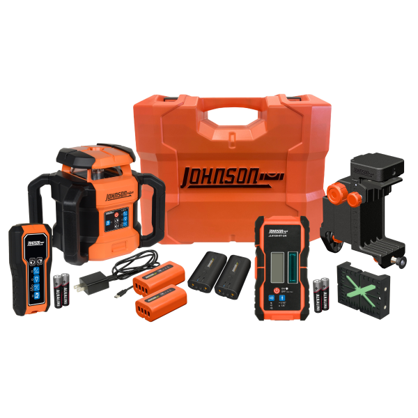 Johnson Level JRT300-GNHV-K Dual Slope Rotary Laser Kit with GreenBrite ...