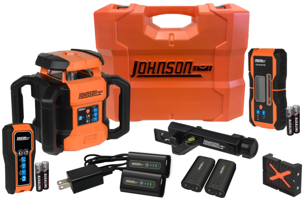 Johnson Level JRT300-RDHV-K Red Dual Slope Rotary Laser Kit | Johnson ...