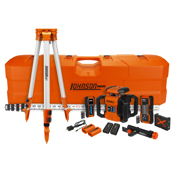 Johnson Level JRT300-RDHV-S Red Dual Slope Rotary Laser System ...